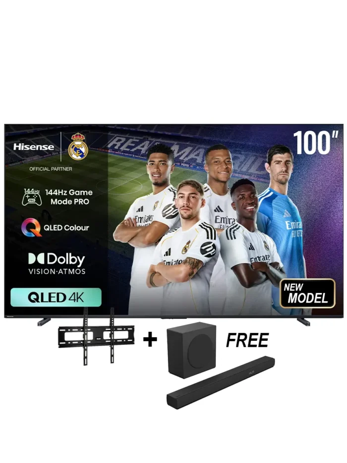 Hisense 100" Q7Q 144Hz VRR QLED 4K UHD Vidaa Smart TV with Free 480 ...